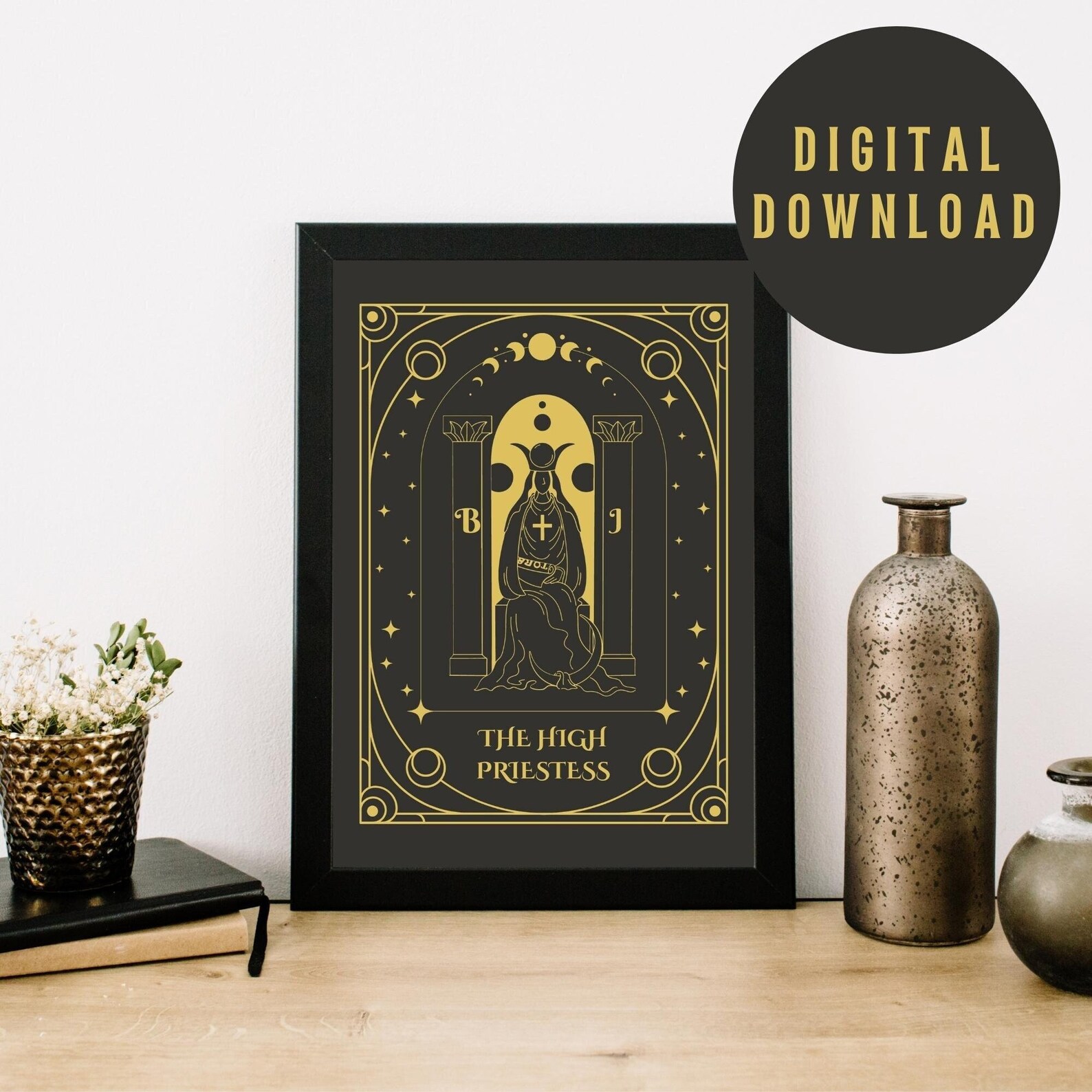 The High Priestess Printable Wall Art | Instant Download | Tarot Card ...