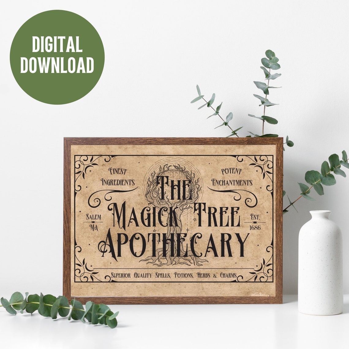 The Magick Tree Apothecary Vintage Style Shop Sign Printable ...