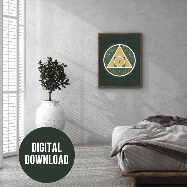 Alchemy Symbol Printable Wall Art | Philosopher's Stone | Kybalion Art ...