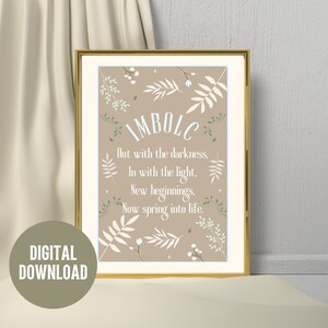 Imbolc Poem Print: Saint Brigid's Day, Pagan Decor (digital Download ...