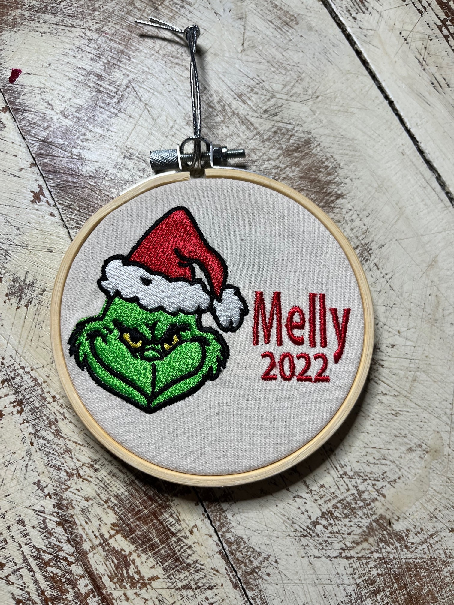 Dr. Seuss the Grinch Personalized Embroidered Christmas Ornament ...