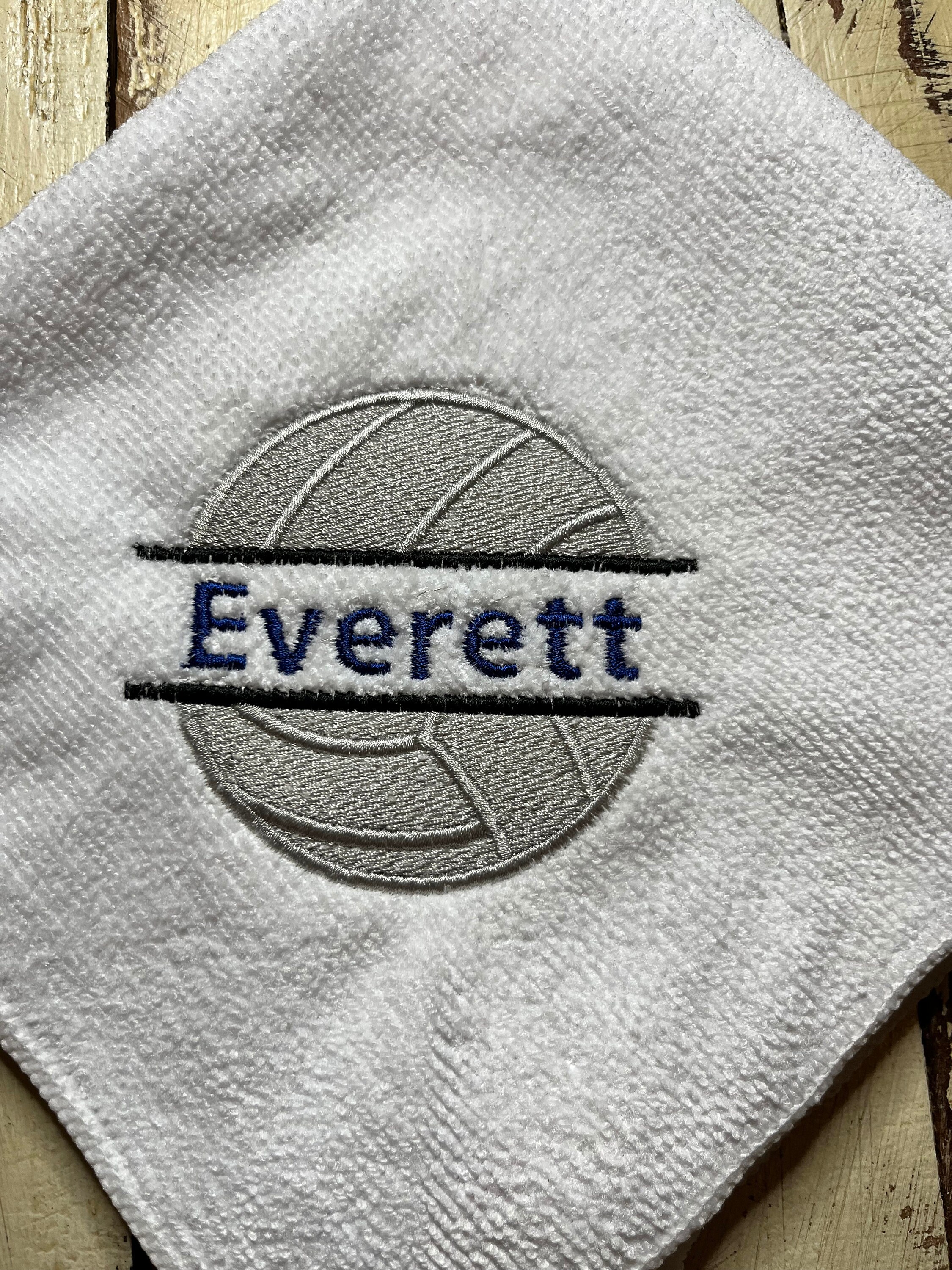 Personalized VOLLEYBALL Embroidered Sweat Towel Sports Towel Workout ...