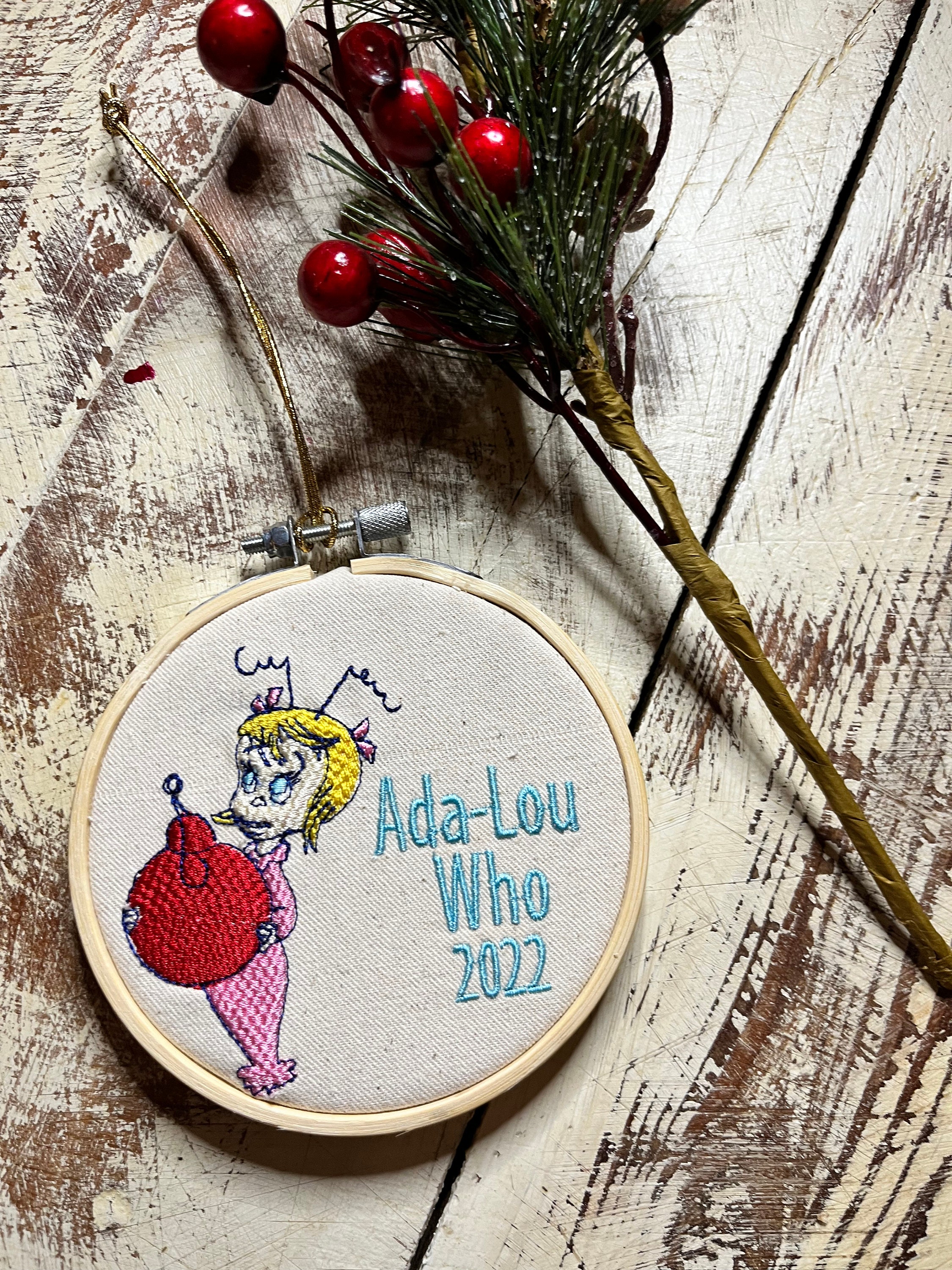 Dr. Seuss Cindy Lou Who Personalized Embroidered Christmas - Etsy