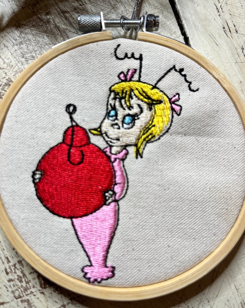 Dr. Seuss Cindy Lou Who Personalized Embroidered Christmas - Etsy