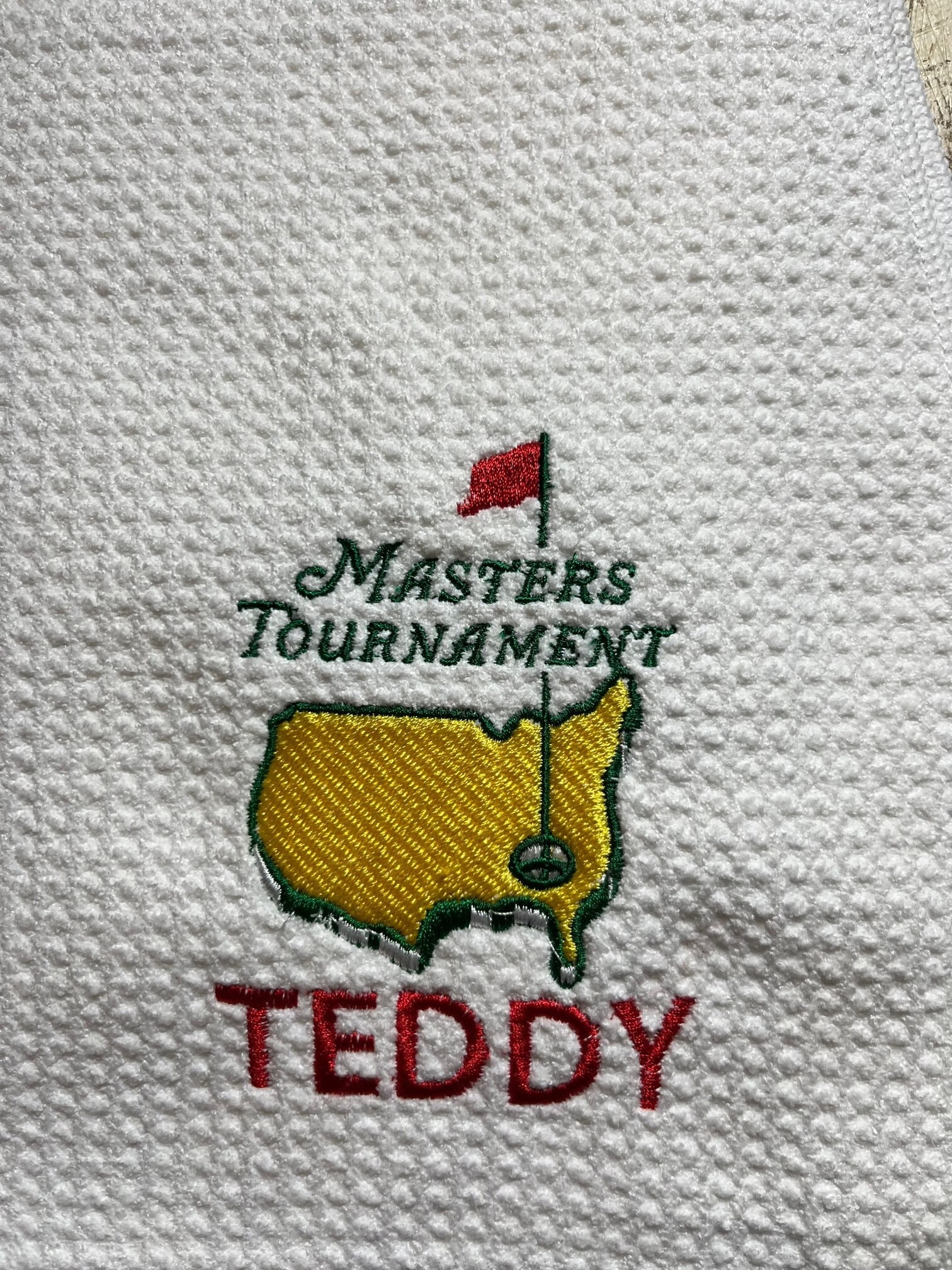Master's Tournament Logo Personalized Embroidered Golf Bag Towel DAD ...