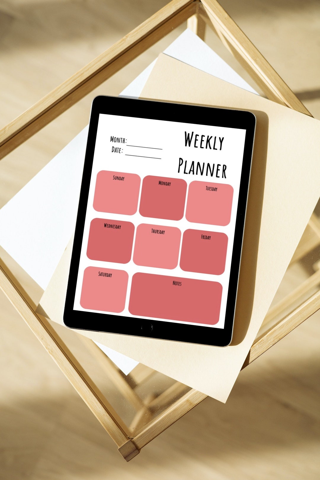 Digital Weekly Planner, Digital Download, Printable Weekly Planner ...