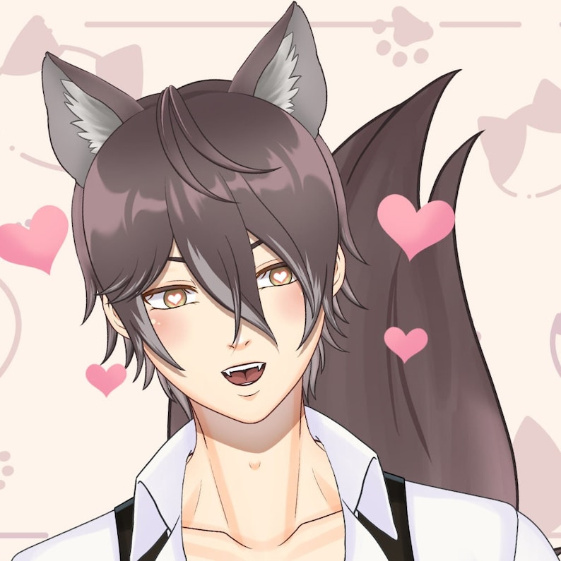 Male Wolf Live2d Vtuber Model - Etsy