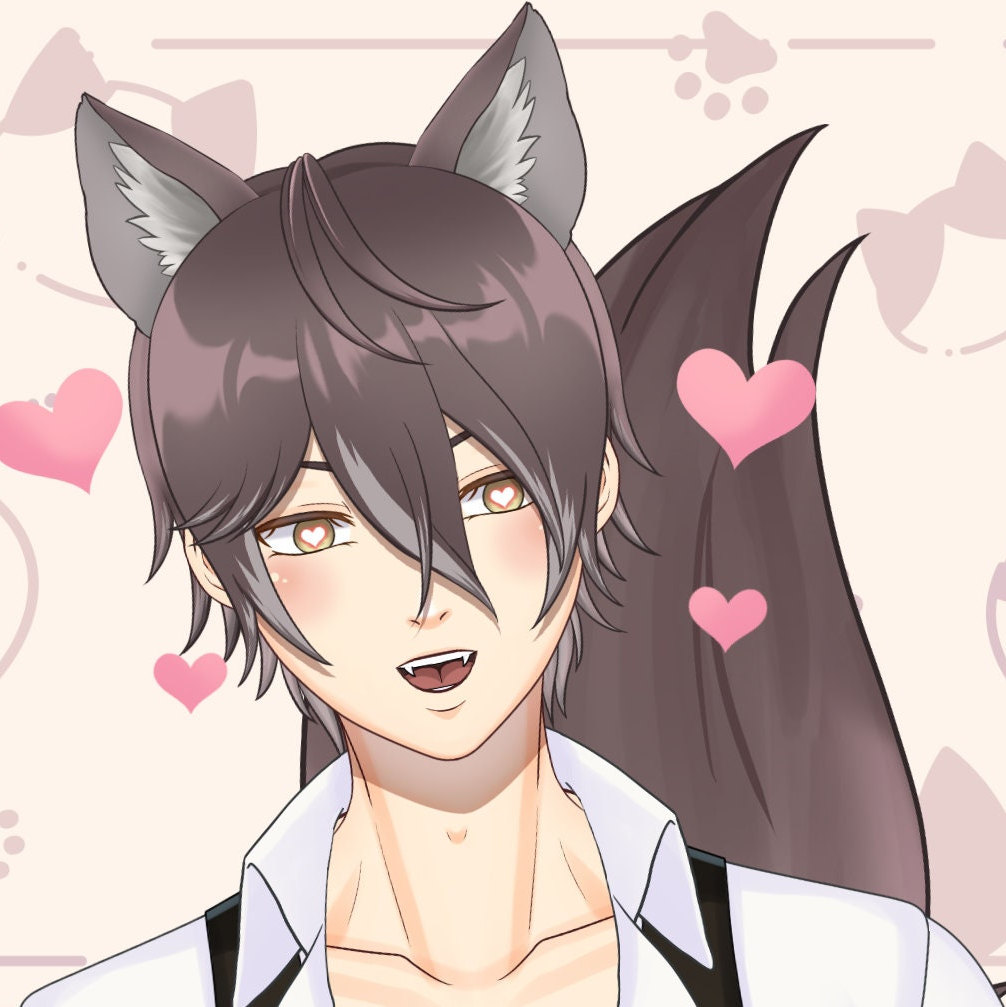 Male Wolf Live2d Vtuber Model - Etsy