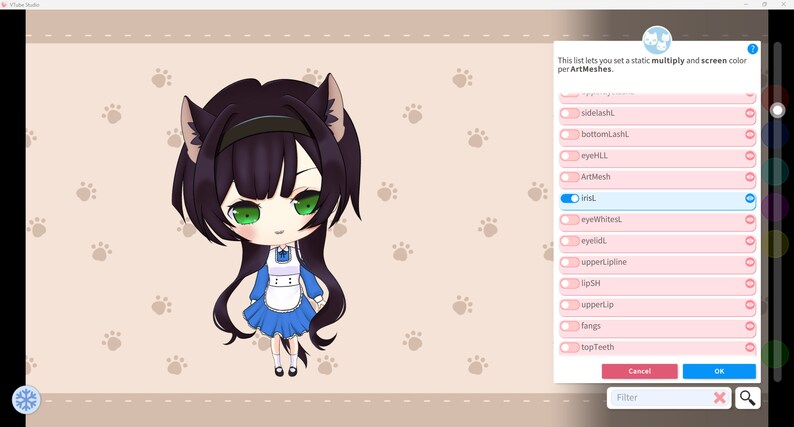 Live2d Chibi Wolf Girl - Etsy