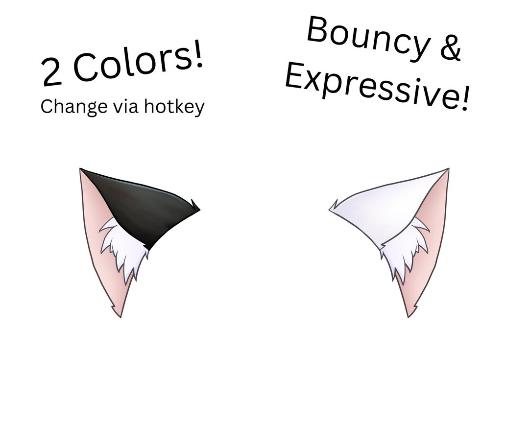 Vtuber Asset | Live2d Short Pointed Ears | Rigged Vtuber Ears - Etsy