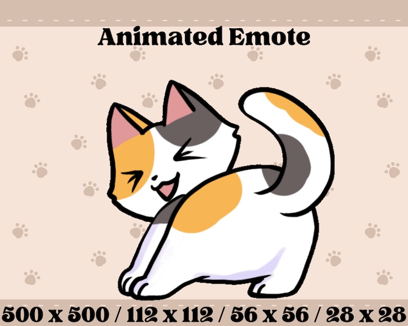 Animated Calico Cat Dance Emote - Etsy