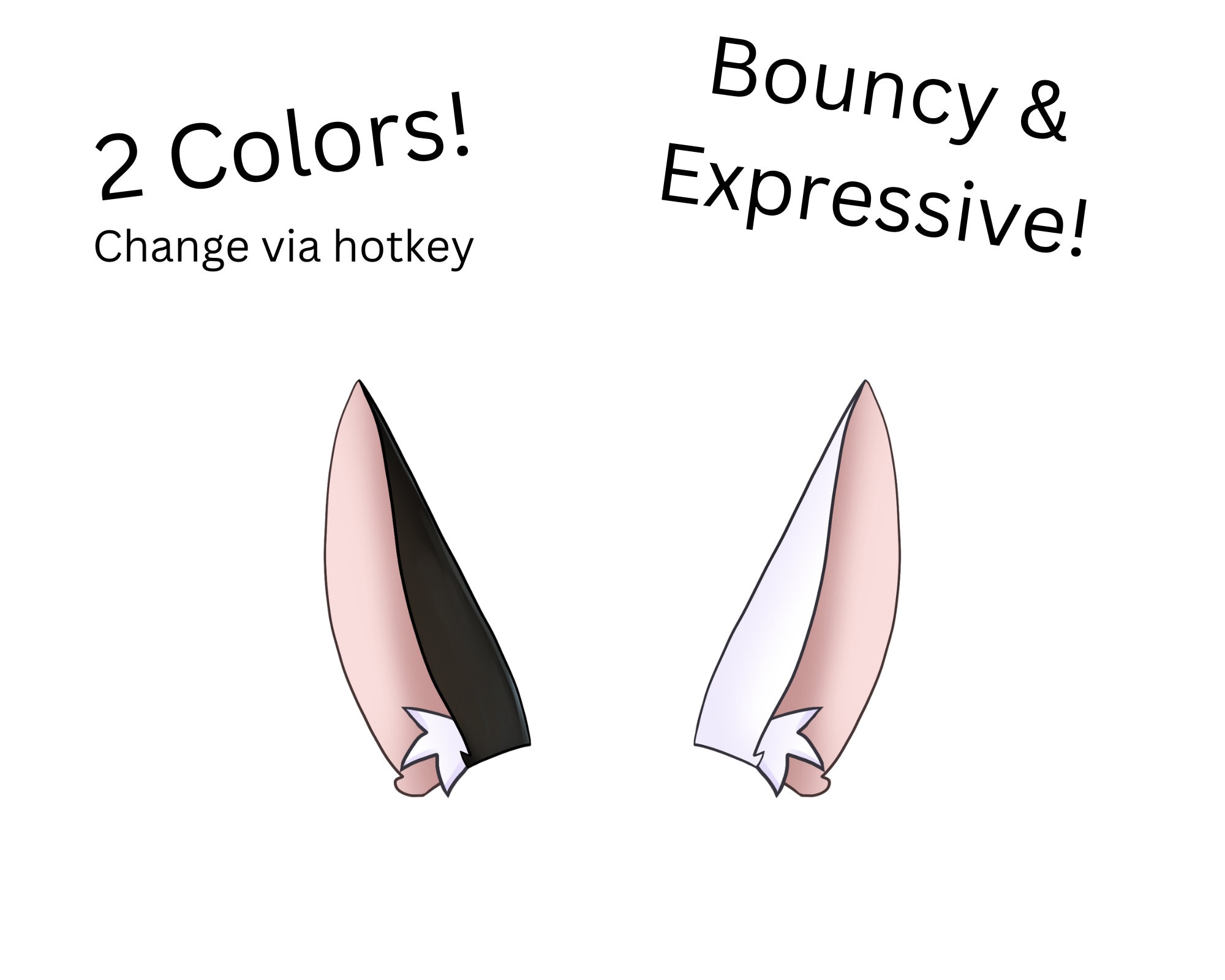 Vtuber Asset | Live2d Rabbit Ears | Rigged Vtuber Ears - Etsy