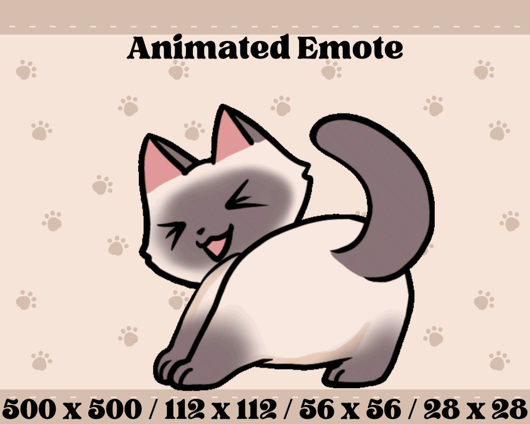 Animated Siamese Cat Dance Emote - Etsy