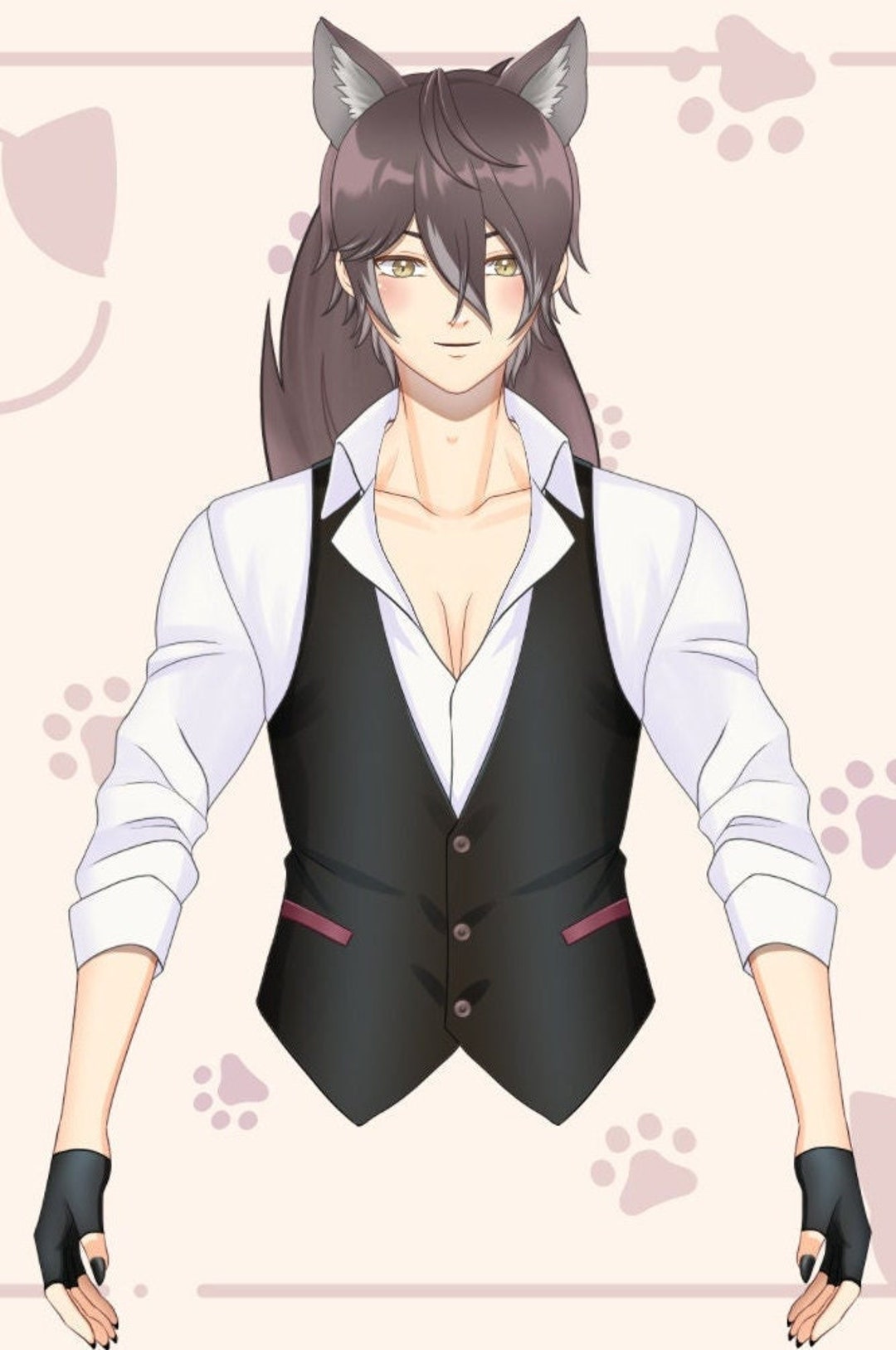 Male Wolf Live2d Vtuber Model - Etsy