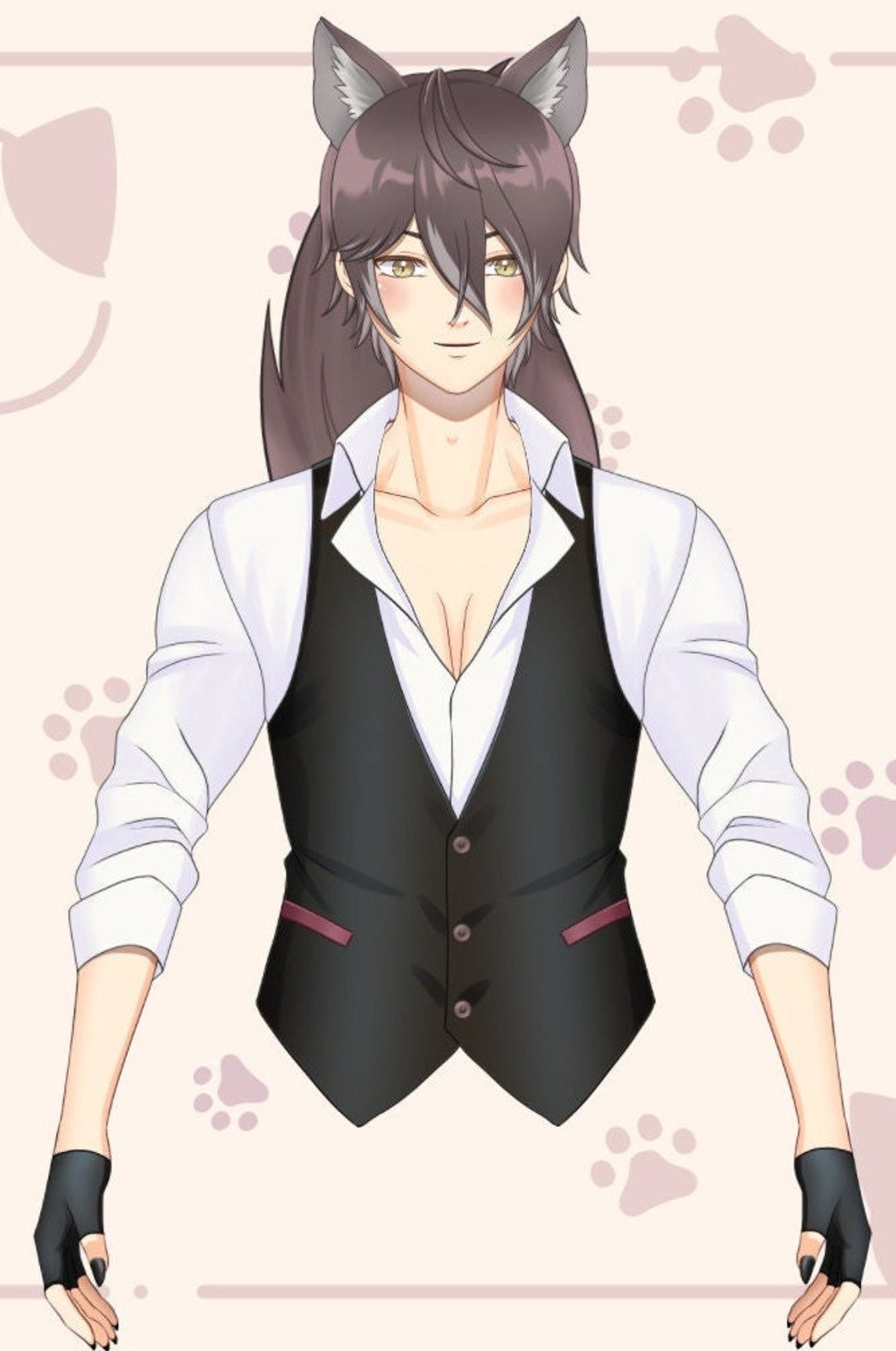 Male Wolf Live2d Vtuber Model - Etsy