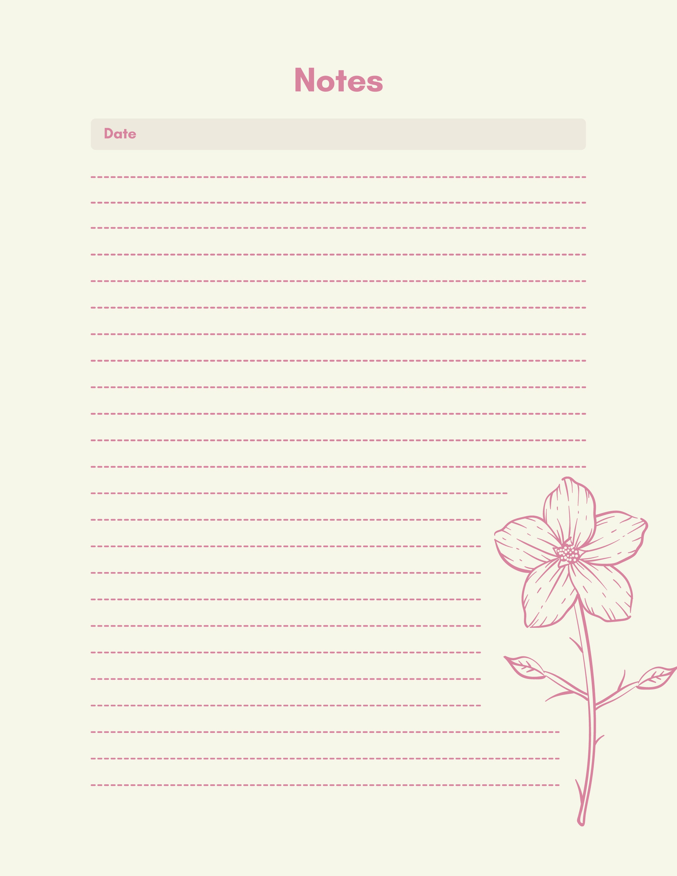 Daily Thoughts Notebook Printable, PDF, PNG Digital Download - Etsy
