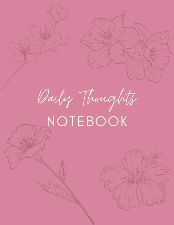 Daily Thoughts Notebook Printable PDF PNG Digital Download - Etsy