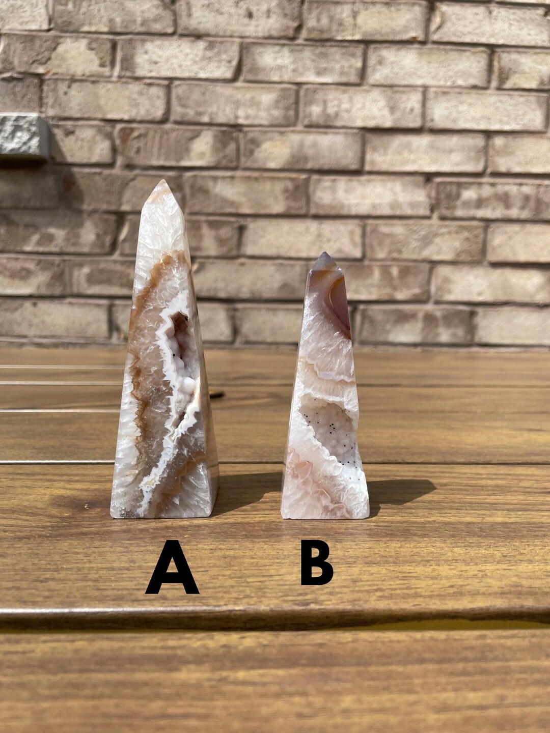 High-grade Brazilian Druzy Agate Obelisk |brown Sugary Agate | Super ...