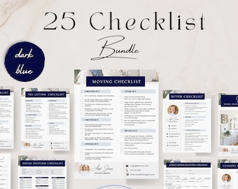 Seller Blue Luxury Real Estate Checklist Bundletemplate , Prep Listing ...
