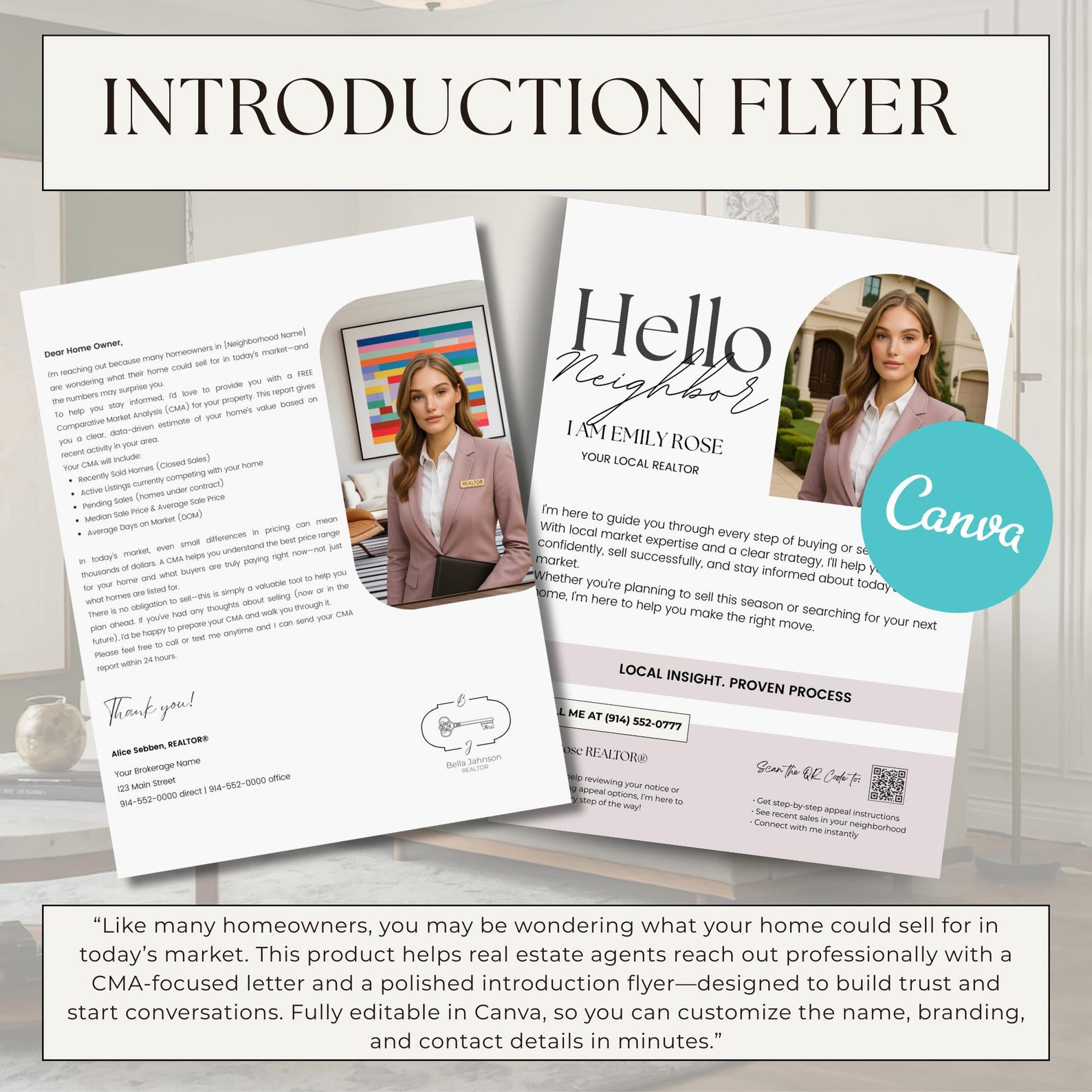 Real Estate Introduction Flyerreal Estate Marketing Hello Neighbor ...