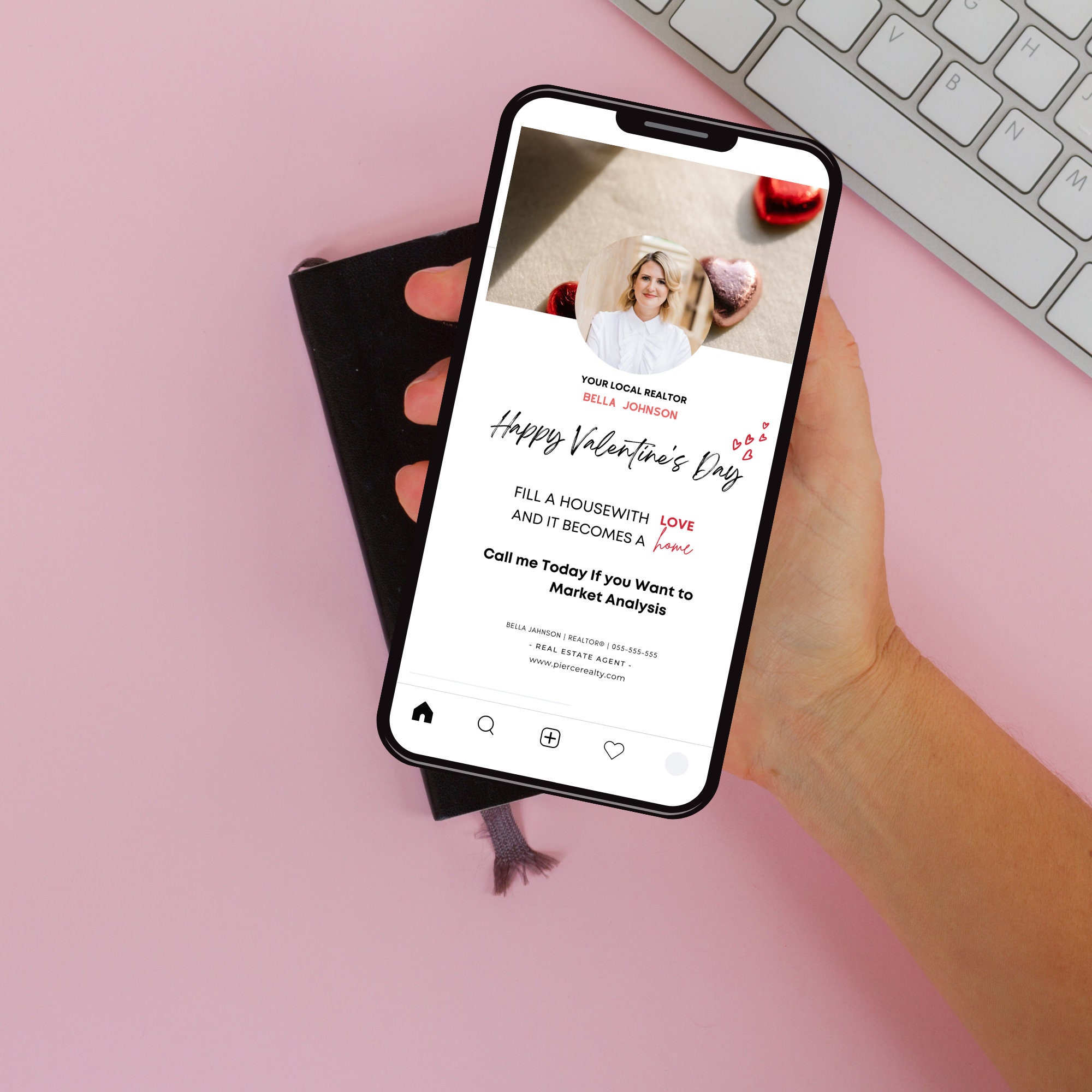 Real Estate Textable Digital Business Card Bundle Real Estate Marketing Canva Template Textable ...