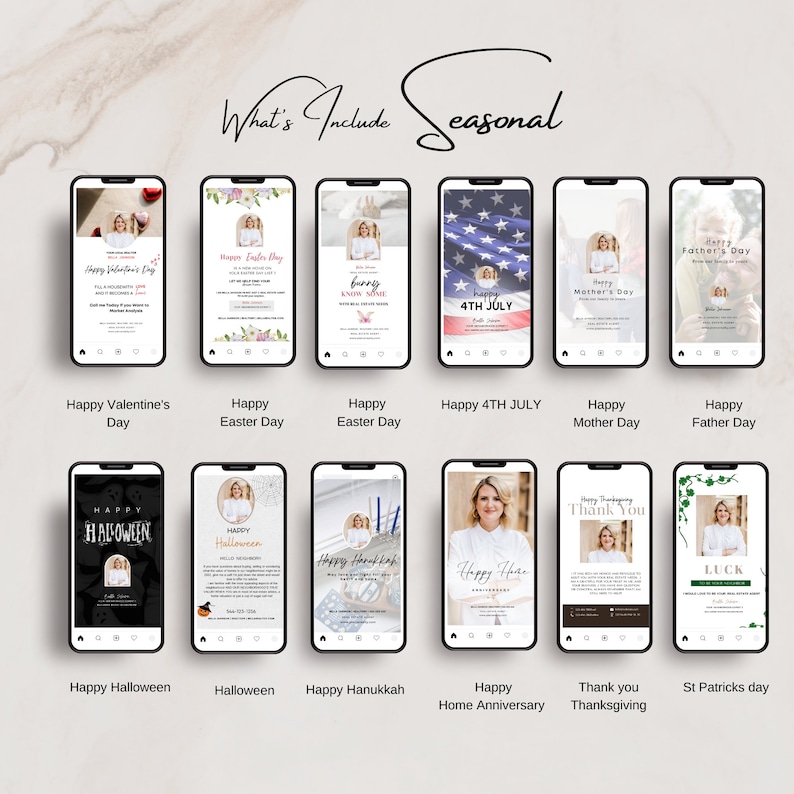 Real Estate Textable Digital Business Card Bundle Real Estate - Etsy