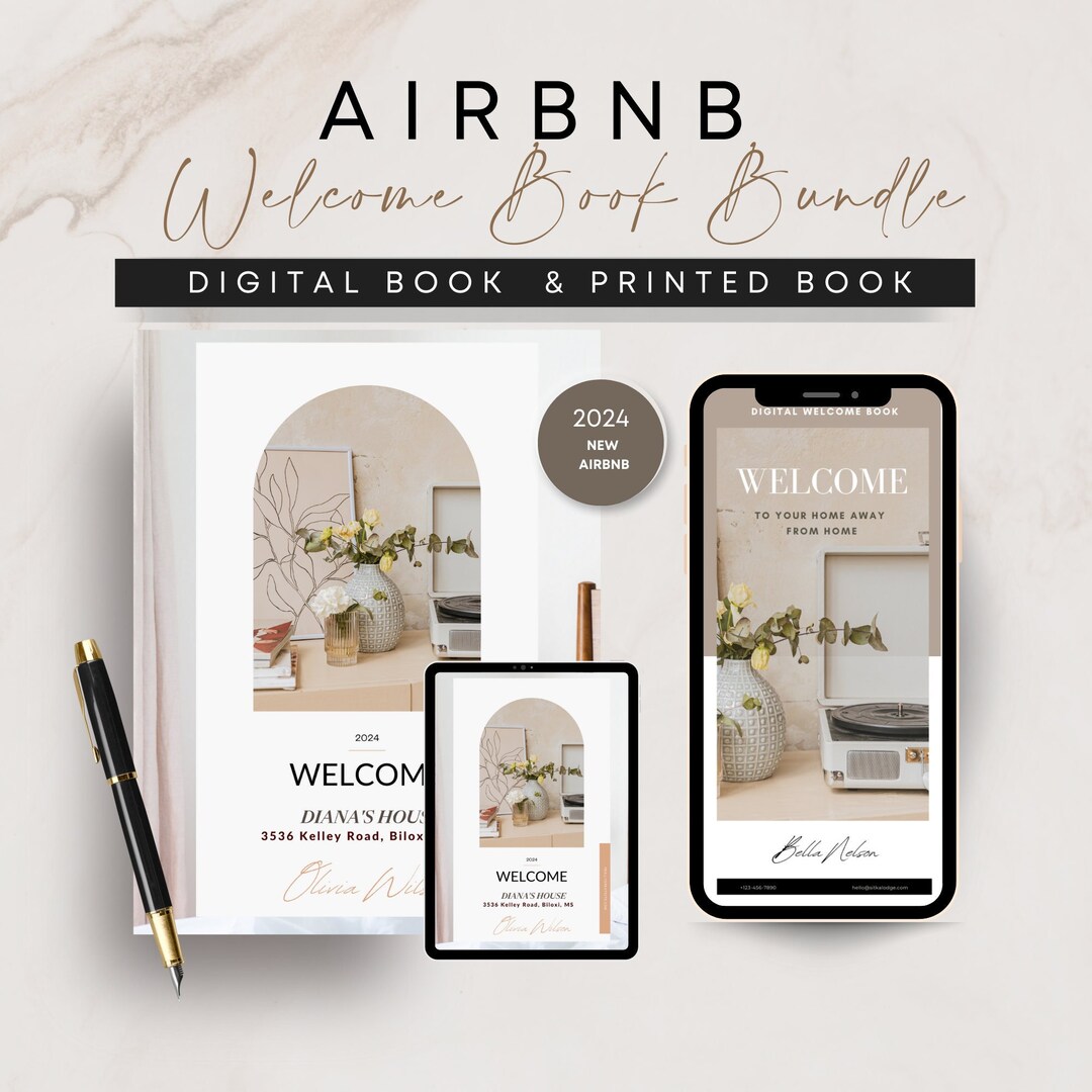 Airbnb Host Bundle Welcome Book Template Airbnb Template, Editable ...