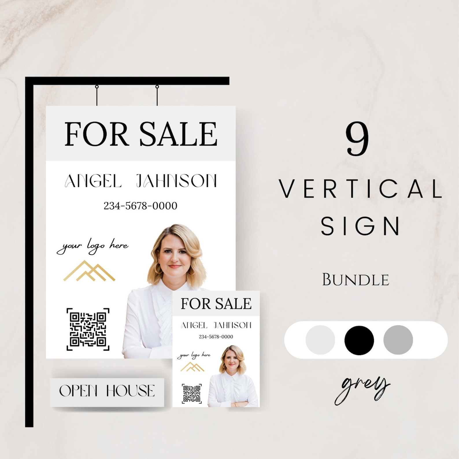 Minimalist Real Estate Sign for Sale Listing Yard Sign - Etsy