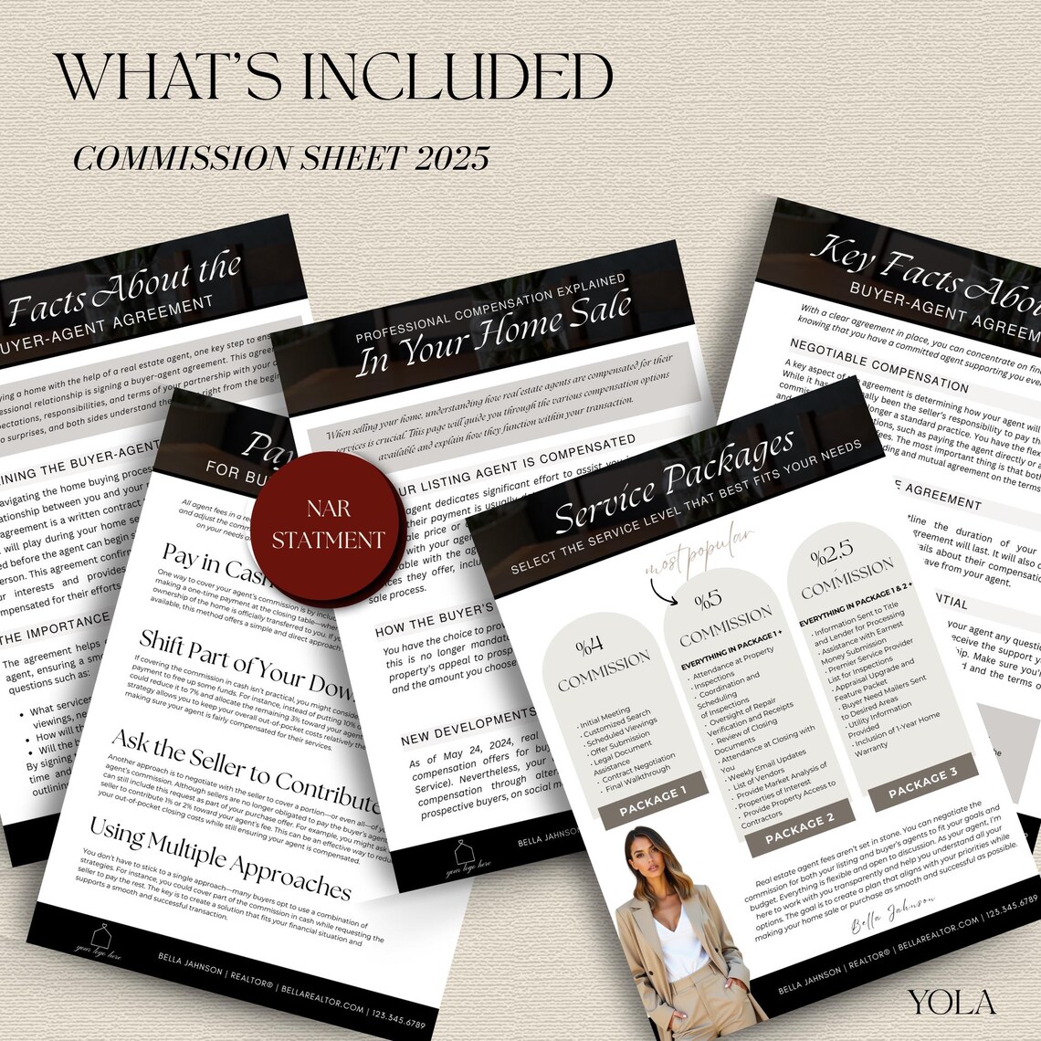Real Estate Checklist | Commission Tracker | Realtor Planner | Digital ...