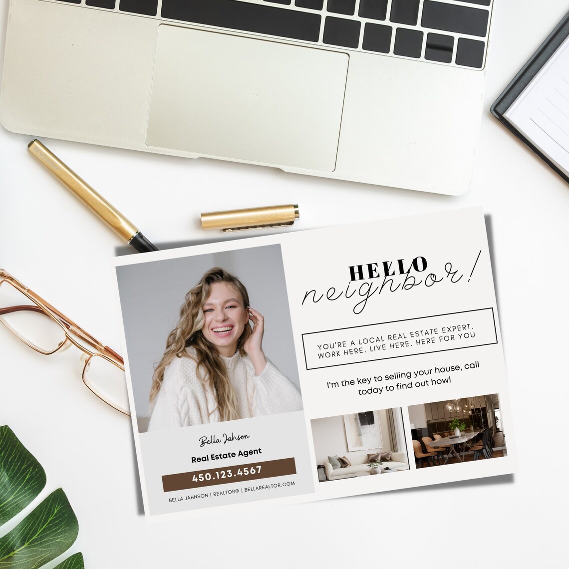 Real Estate Marketing, Real Estate Postcard, Canva Template, Realtor ...
