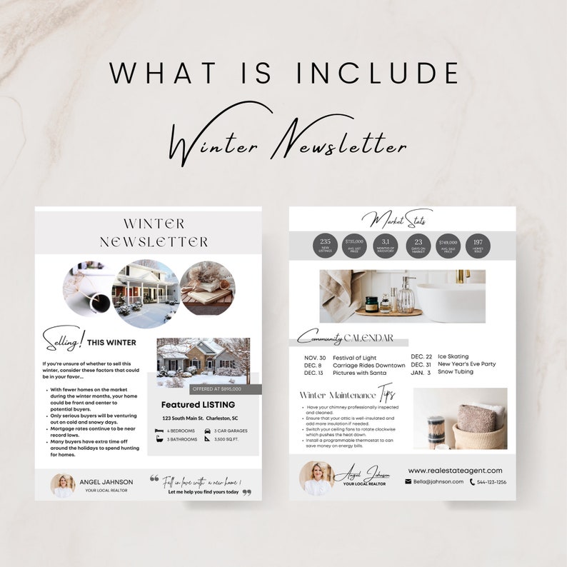 Seller Real Estate Newsletter Editable Mailertemplate, Real Estate ...