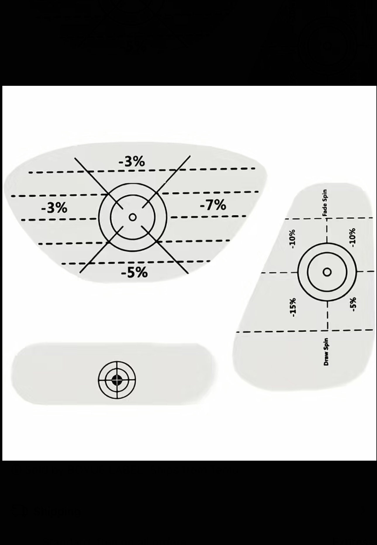 Color Changing Golf Club Face Impact Tape With Easy to Remove Sticker ...