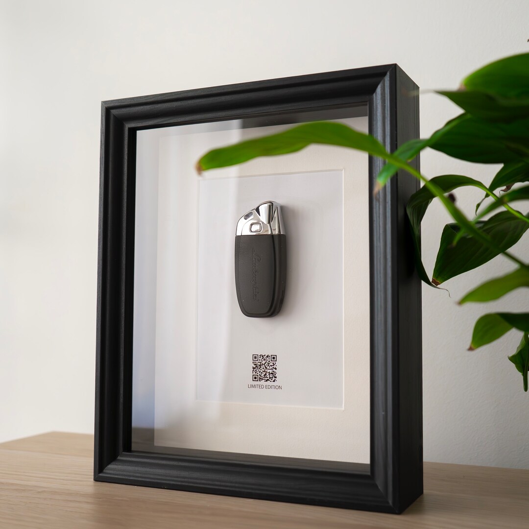 Framed Authentic Lamborghini Aventador Key With QR Code | Luxury Car ...