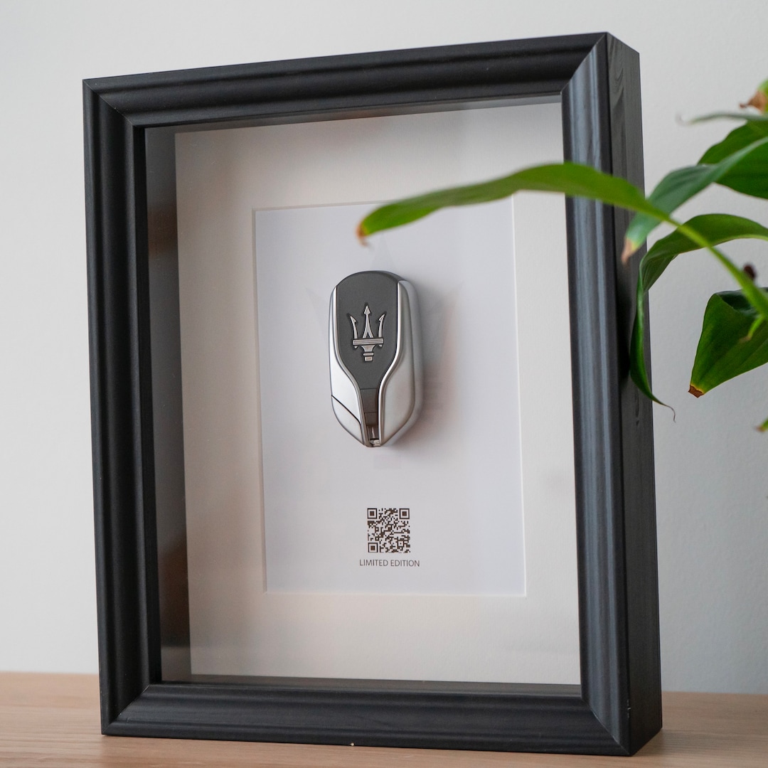 Maserati Decoration – Authentic Framed Key With QR Code - Etsy