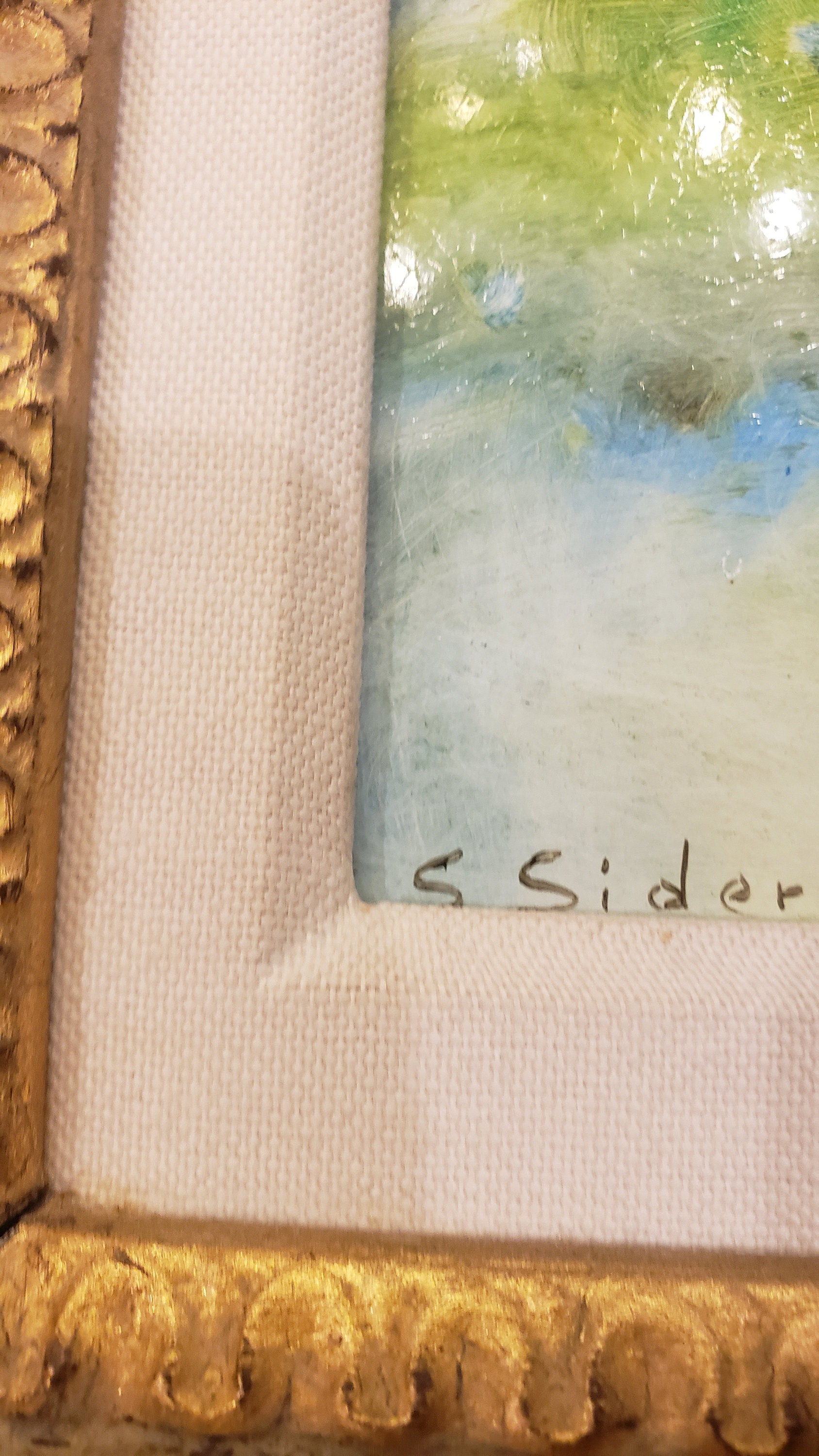 Original Art: Stefano Sideris Oil Painting in Elaborate Gilded Frame ...