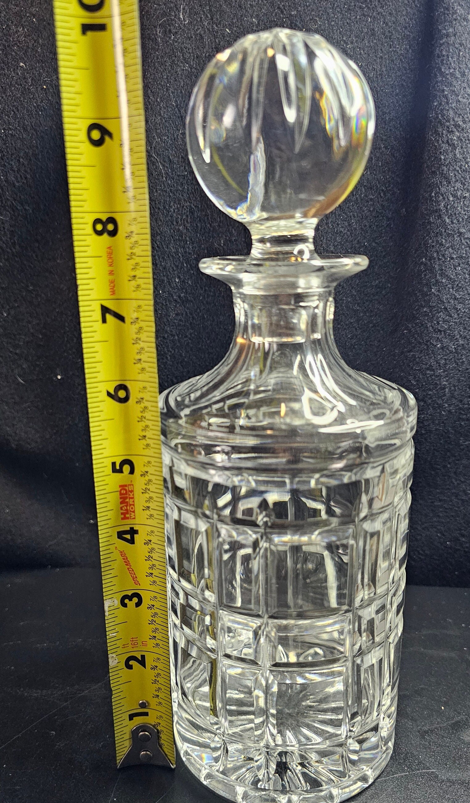 Vintage Towle Lead Crystal Decanter Round Top Round Base - Etsy