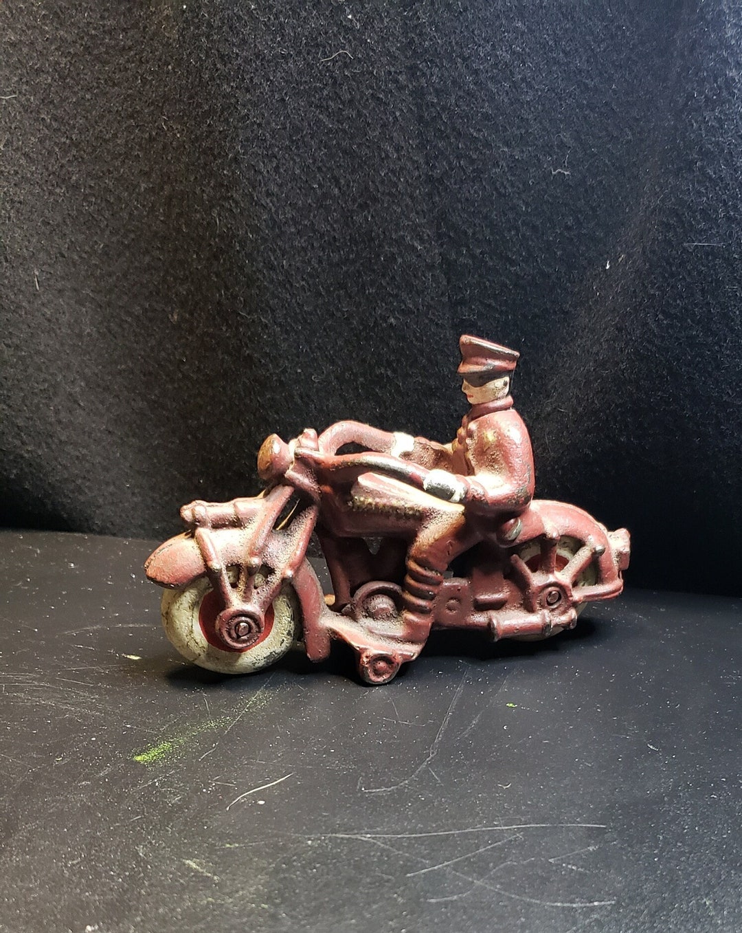 1930's Champion Cast Iron Motorcycle Cop | Policeman | Vintage Red ...