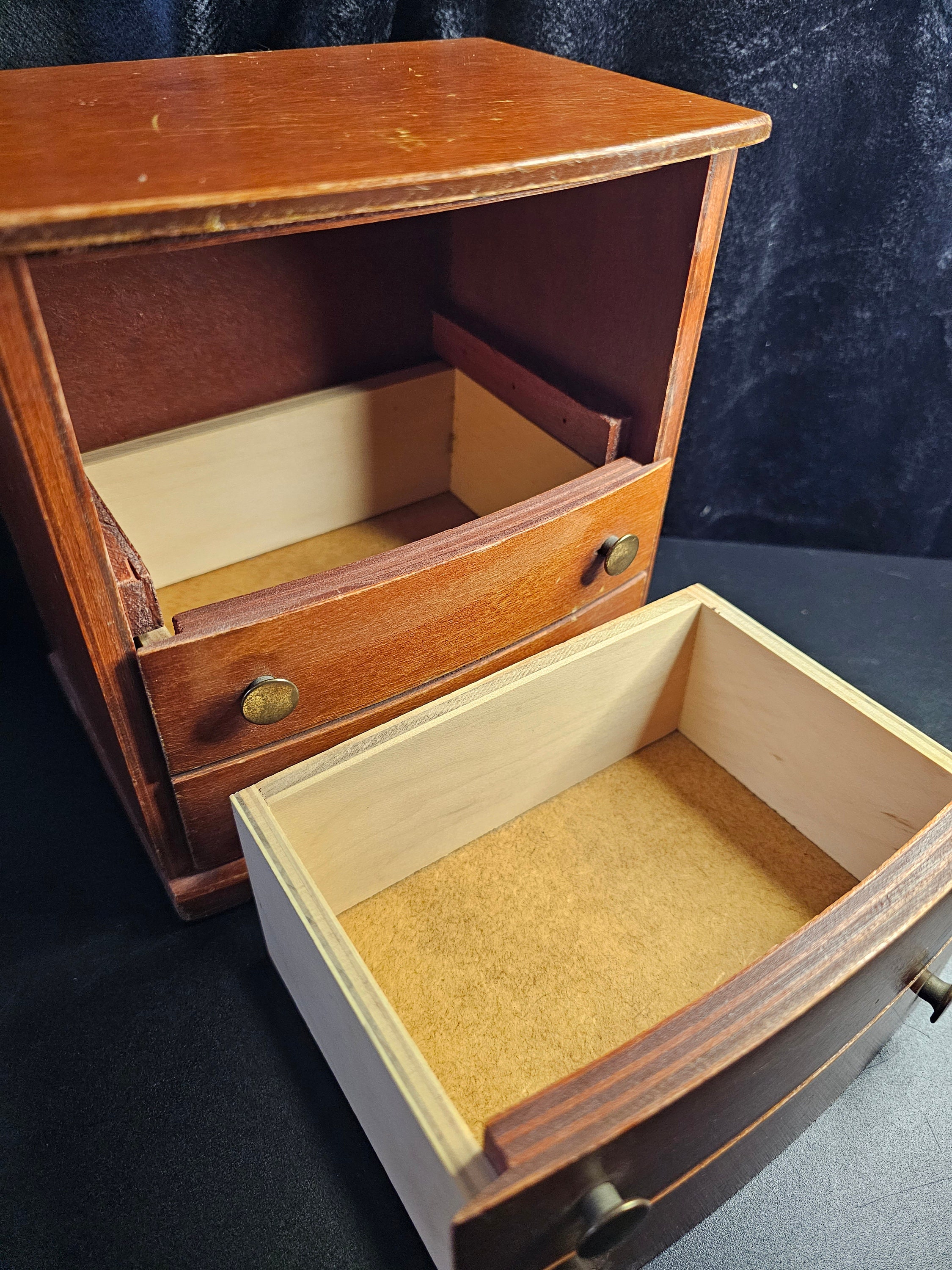 Vintage Handmade Chest of Drawers Doll House 4 Drawers 6:1 Scale Wood ...