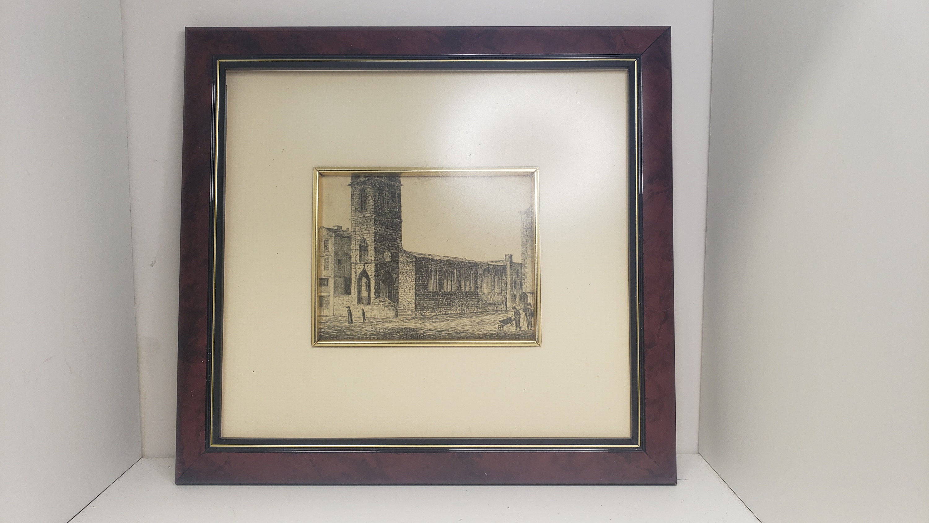1820 Vintage Engraving / Etching of St. Michaels, Chester by Batenham G ...