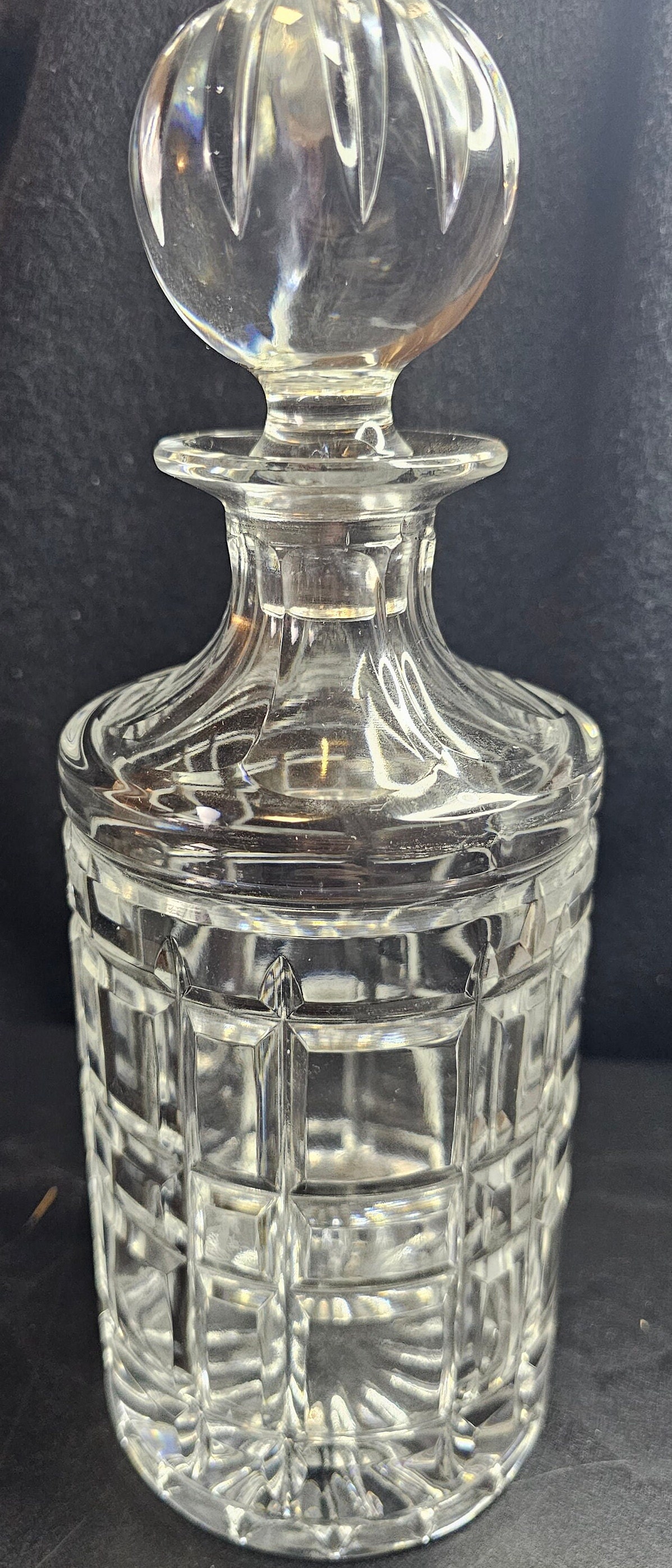 Vintage Towle Lead Crystal Decanter Round Top Round Base - Etsy