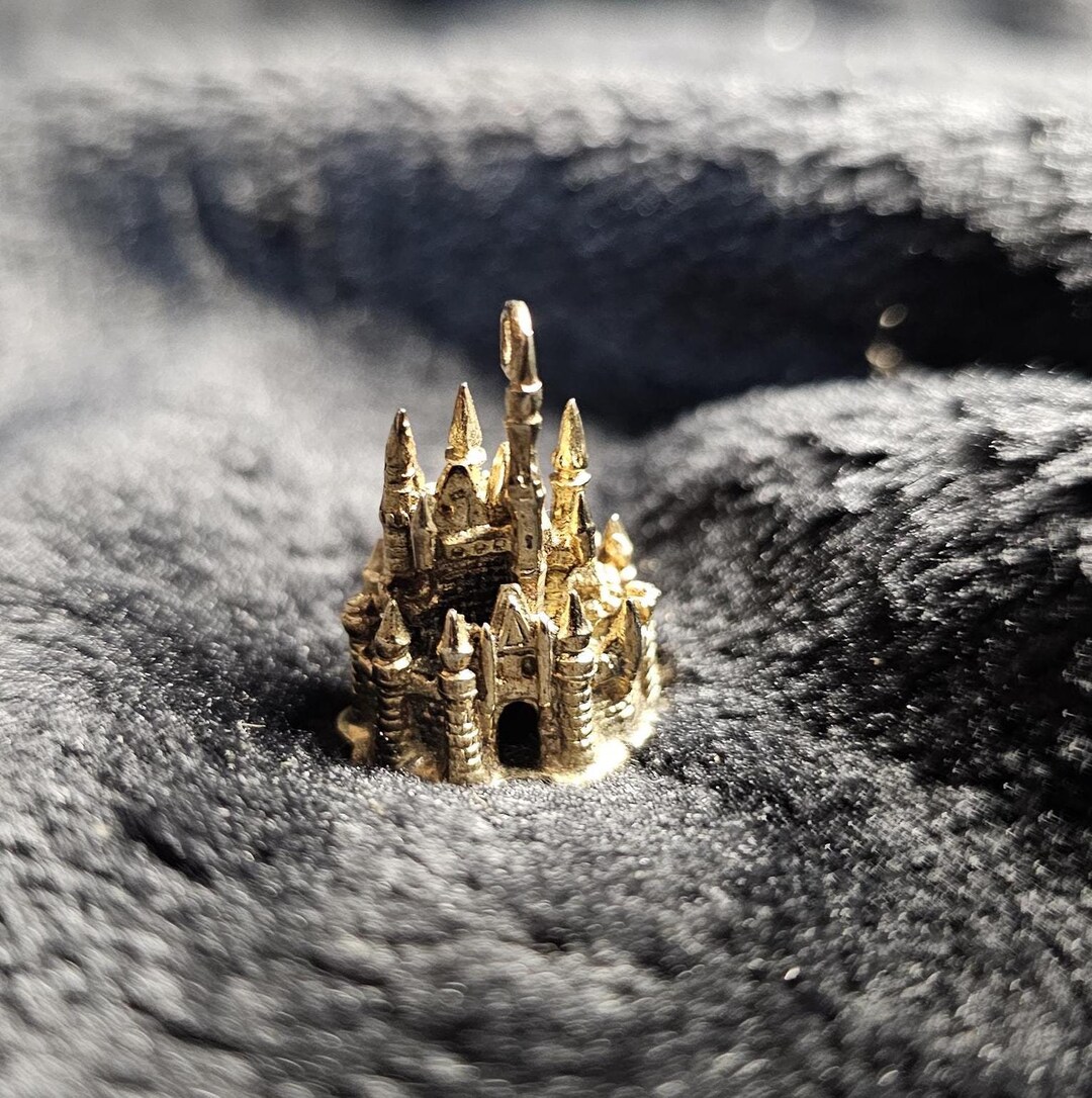 Vintage Sterling Silver Disney Princess Castle Gold Tone Stamped Disney ...