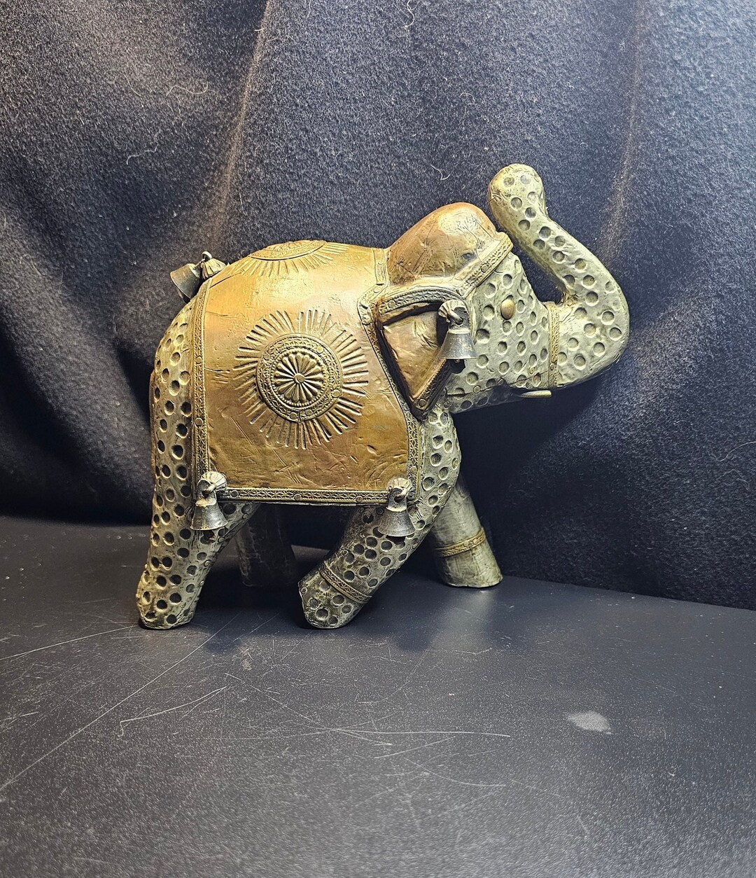 Vintage Hindu Elephant With Bells | Brass Elephant | Feng Shui ...