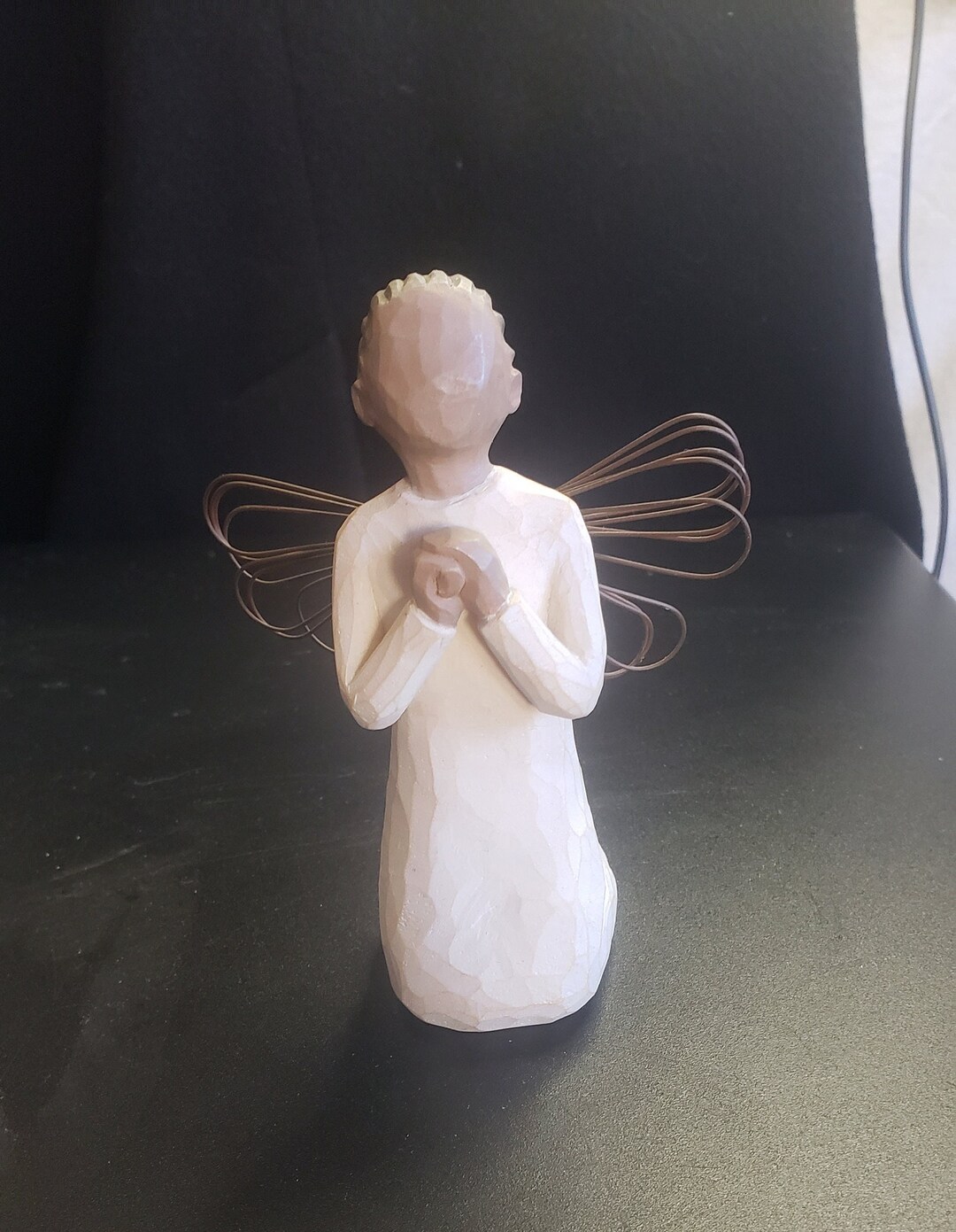 Vintage Willow Tree Angel of the Spirit 2001 Kneeling Carved Wooden ...