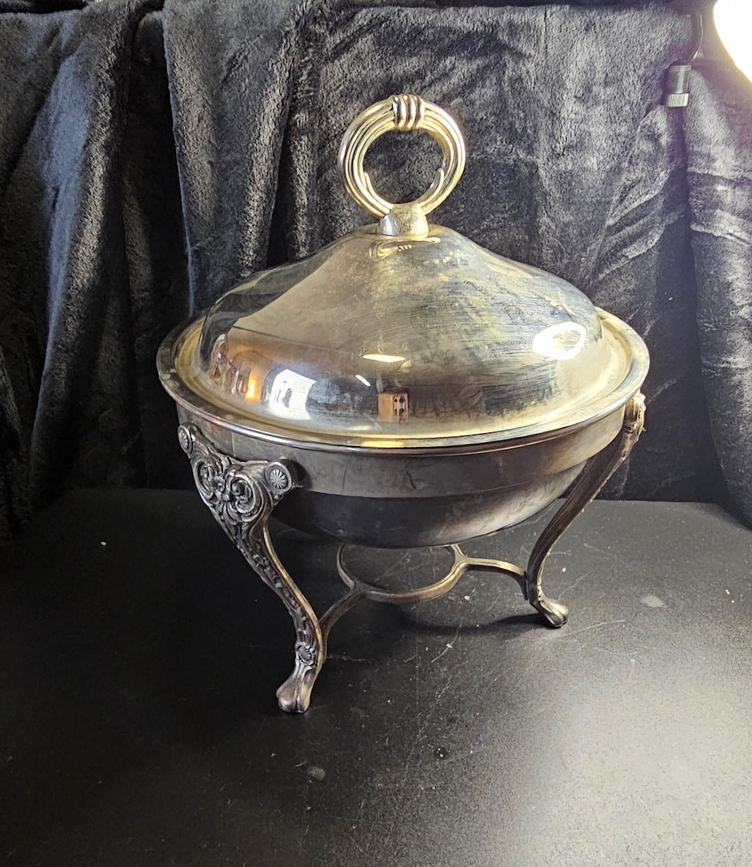 Vintage Silverplated Chafing Dish Ornate Legs and Feet - Etsy