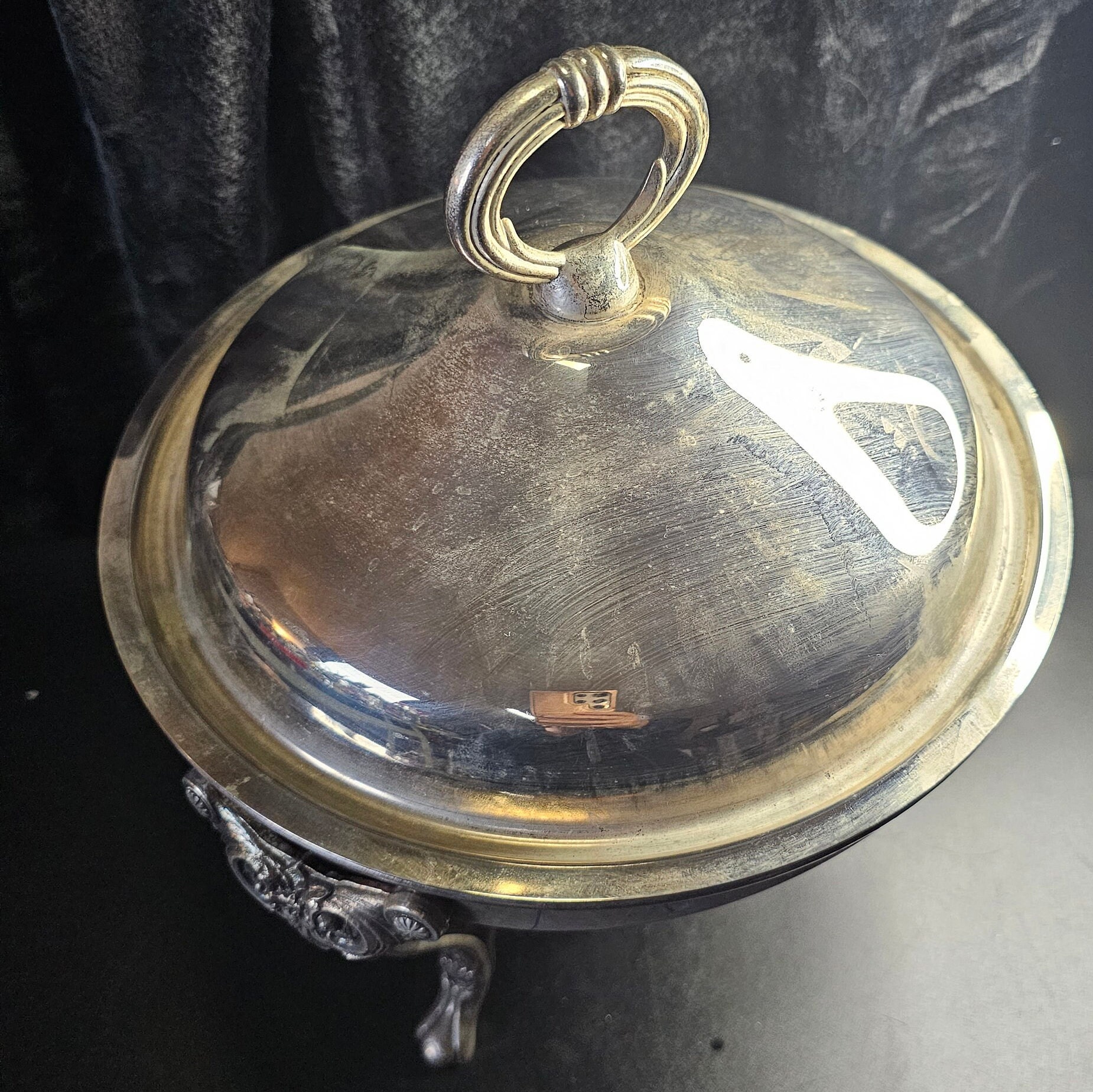 Vintage Silverplated Chafing Dish Ornate Legs and Feet - Etsy