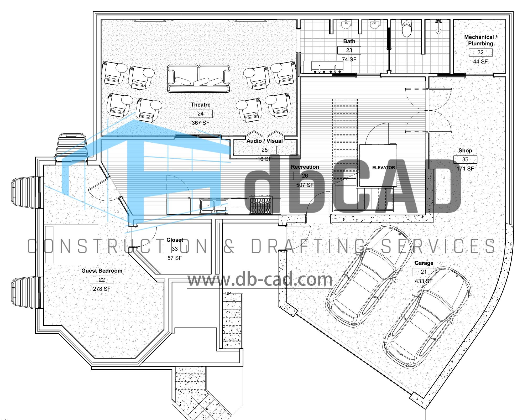 003 - Hillside 2-story With Basement House Plan - Etsy
