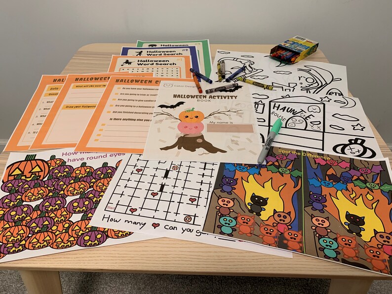 Halloween Activity Book Kids Crafts Printout Classroom Halloween ...