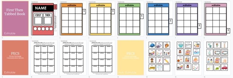 First, Then Transition Flip Book - Visual Schedule - Editable - Token ...
