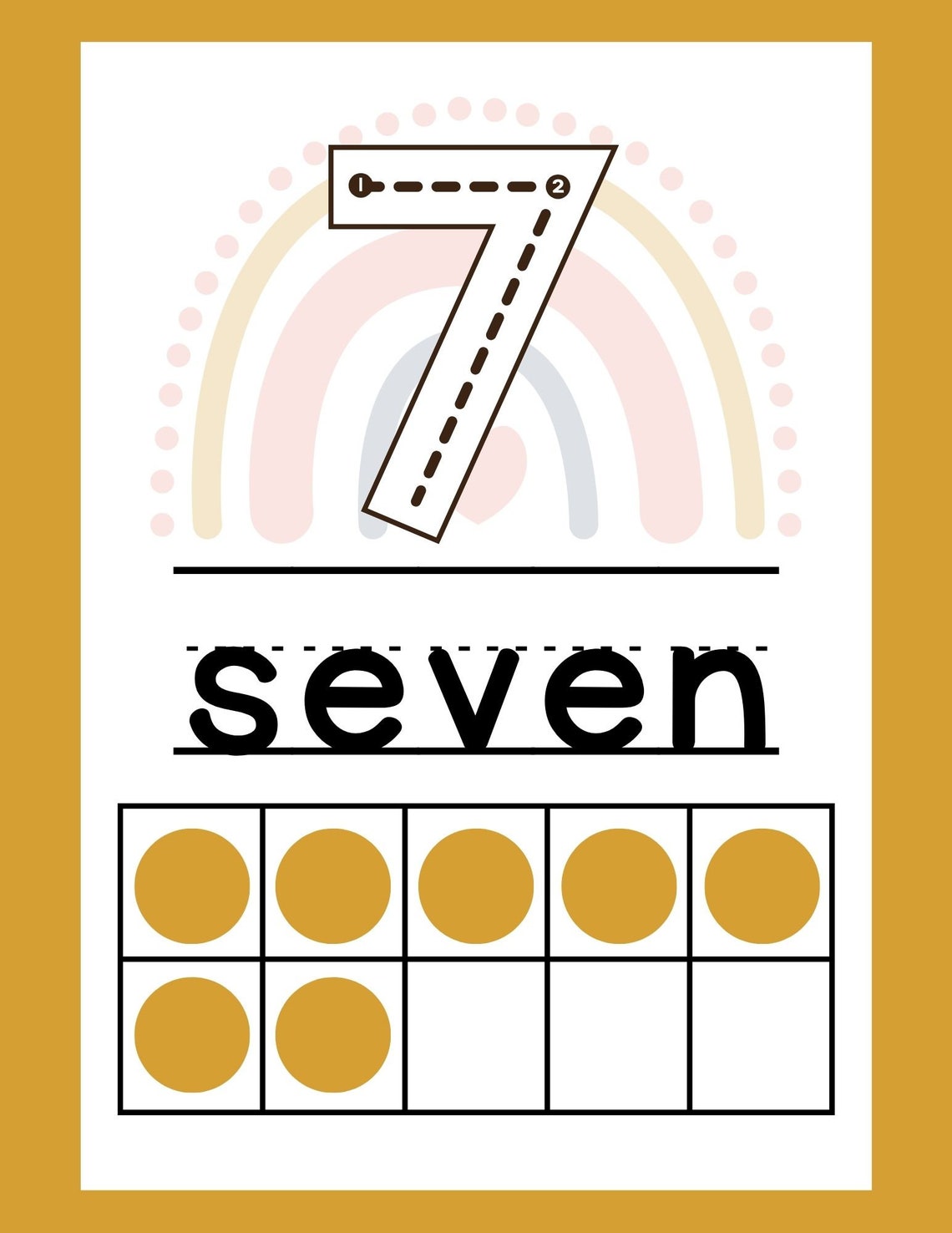 Boho Number Posters 1-20 , Path- Of- Motion, Base Ten Frames - Etsy