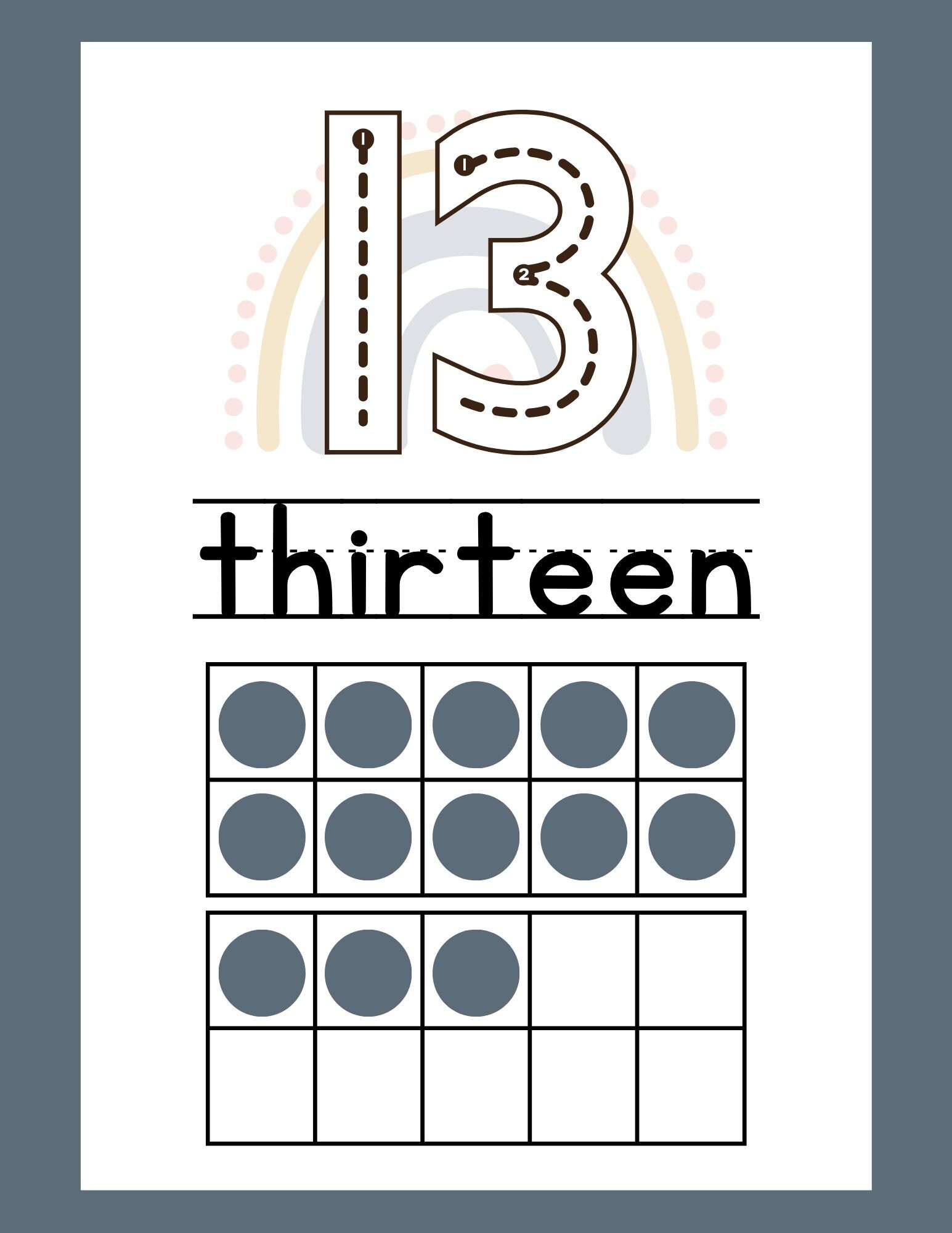 Boho Number Posters 1-20 , Path- Of- Motion, Base Ten Frames - Etsy